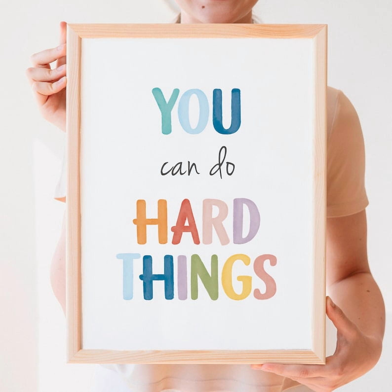 Kna Prints - 1 Pc Poster You Can Do Hard Things, Positive Affirmation ...