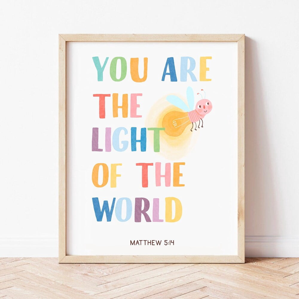 Kna Prints - 1 Pc Poster You Are The Light Of The World Poster ...
