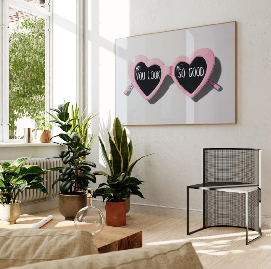 Kna Prints - 1 Pc Poster You Look So Good Pastel Pink Print Dorm Decor Decor Preppy Aesthetic ...