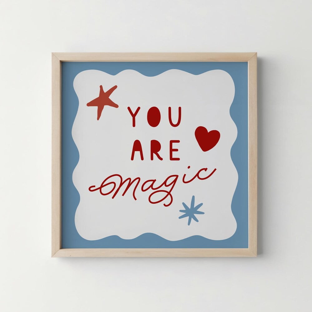 Kna Prints - 1 Pc Poster You Are Magic Print | Printable Red & Blue ...