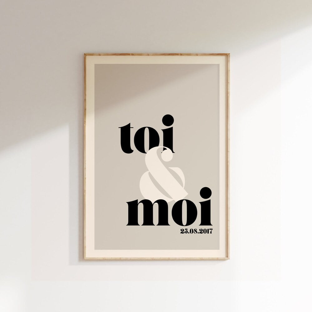 Kna Prints - 1 Pc Poster You And Me Poster, Moi Et Toi Print, Print ...