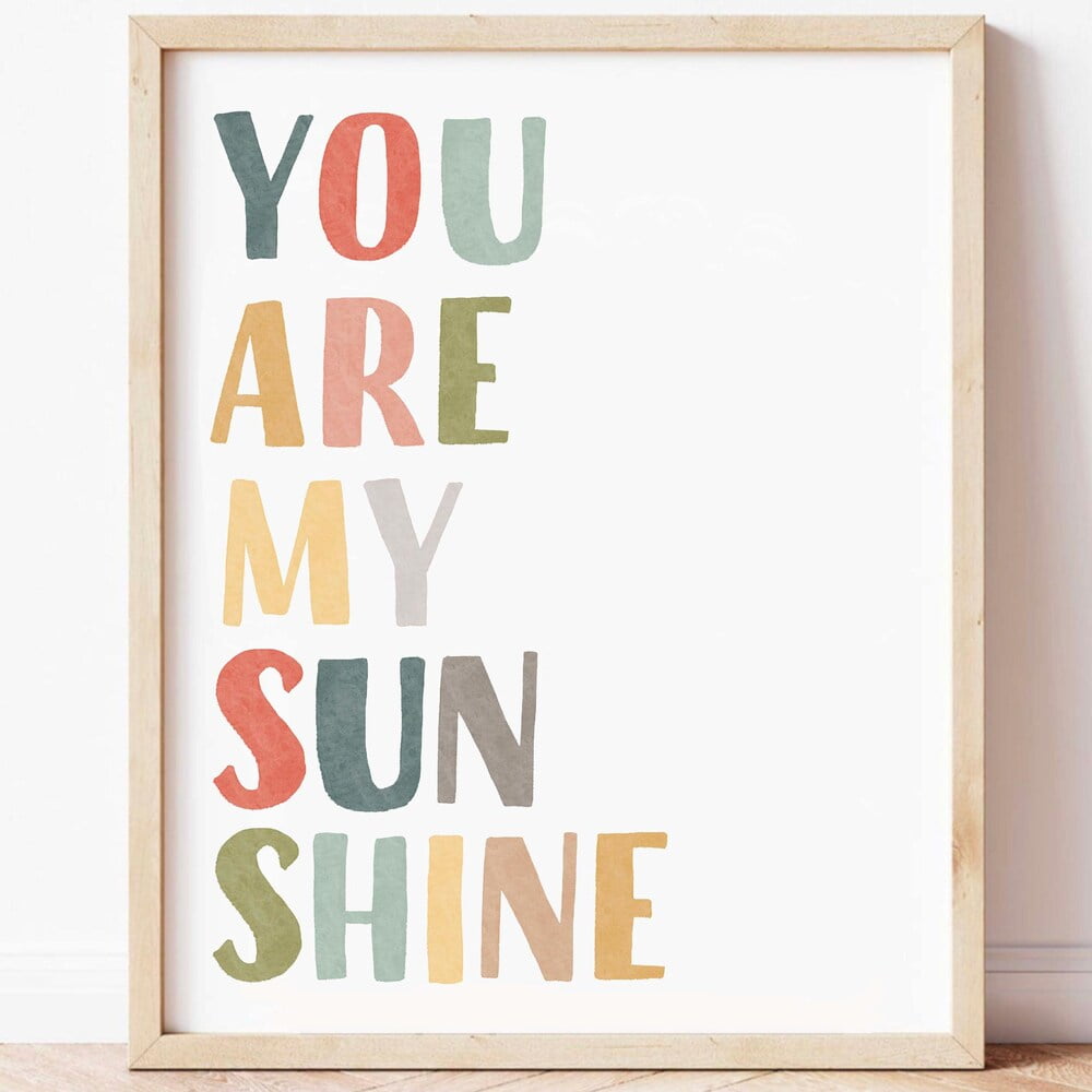 Kna Prints - 1 Pc Poster You Are My Sunshine Print Boho Rainbow ...