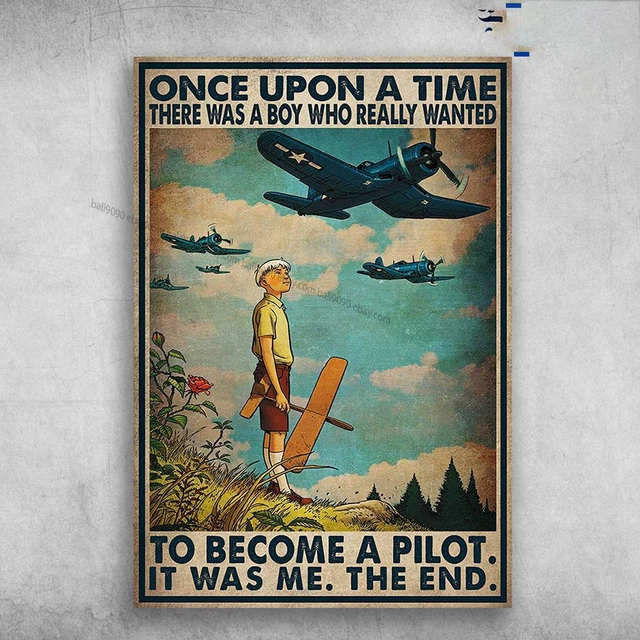 Kna Prints - 1 Pc Poster Young Pilot, Aircraft Poster - Once Upon A ...