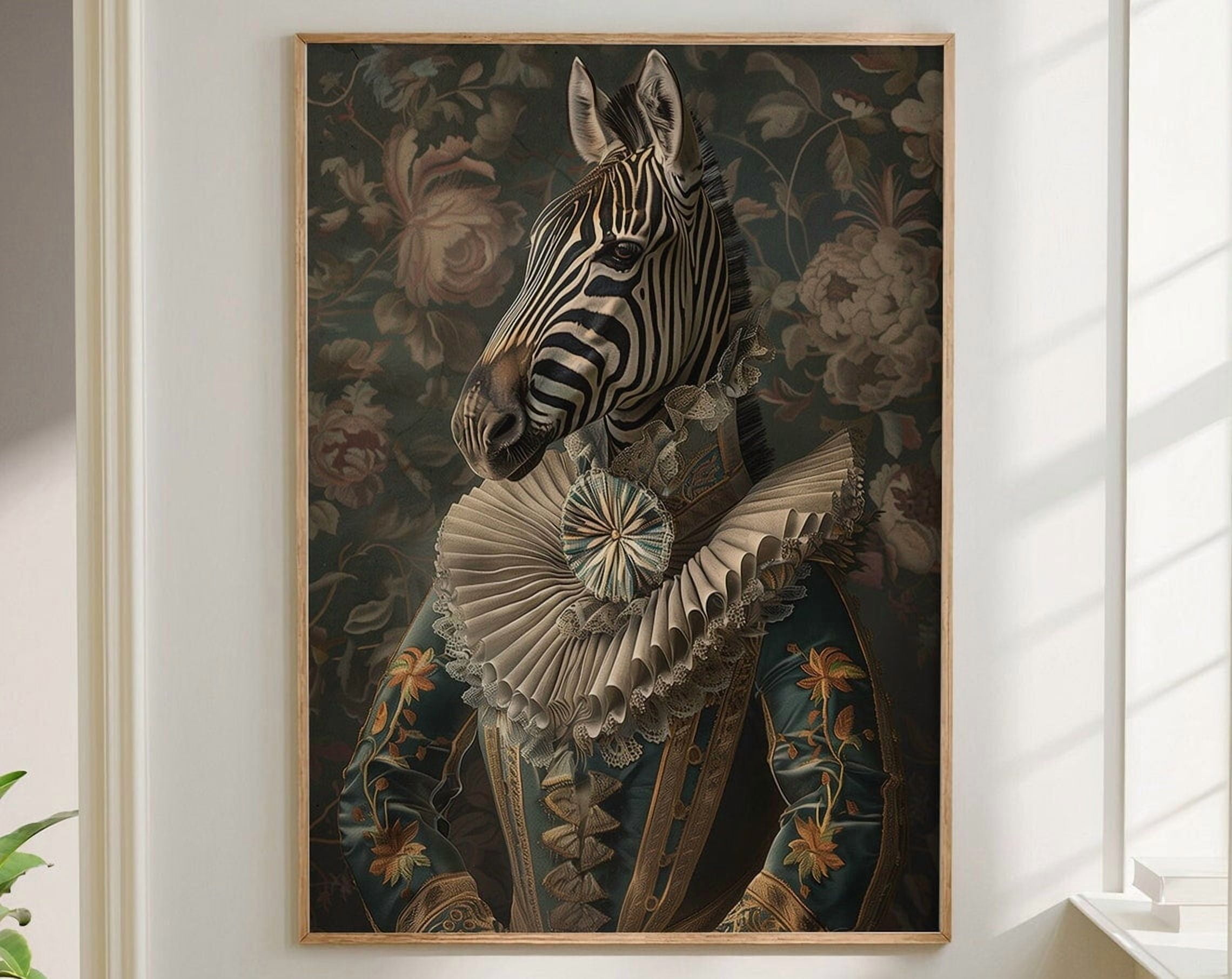 Kna Prints - 1 Pc Poster Zebra Royal Renaissance Portrait Vintage Print ...