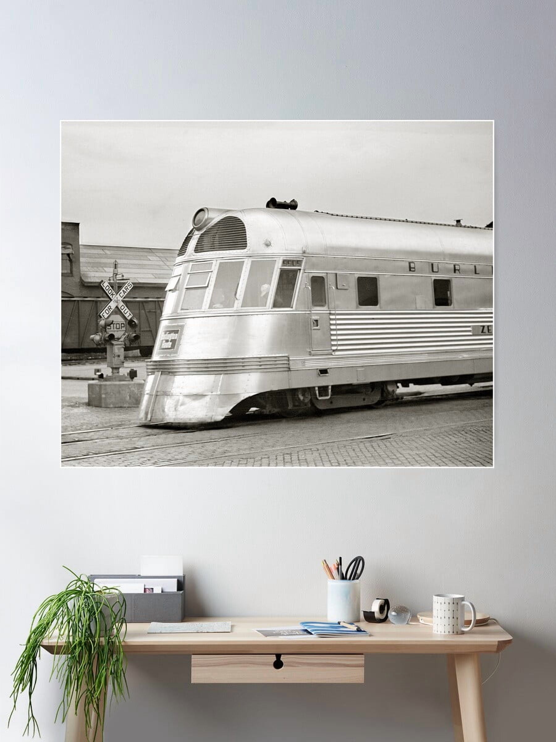 Kna Prints - 1 Pc Poster Zephyr Streamlined Train, 1939. Vintage Photo ...