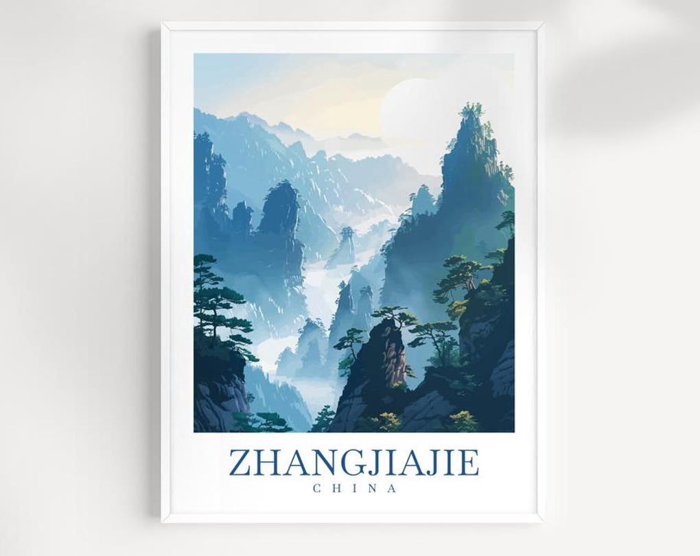 Kna Prints - 1 Pc Poster Zhangjiajie China Travel Print Wall Art ...