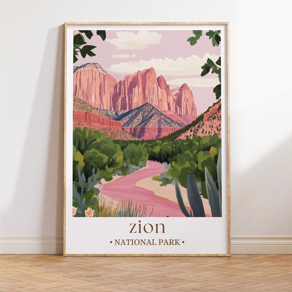 Kna Prints - 1 Pc Poster Zion National Park Poster, Utah Travel Wall ...