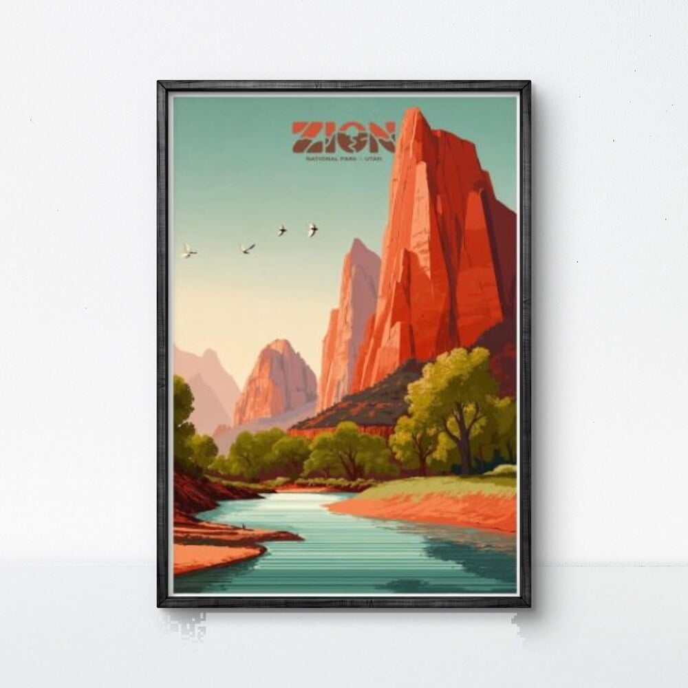 Kna Prints - 1 Pc Poster Zion National Park Poster Utah Wall Art Us ...