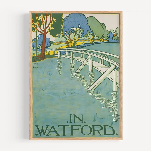 Kna Prints - 1 Pcs Poster 1915 In Watford Edward Mcknight Kauffer Retro ...