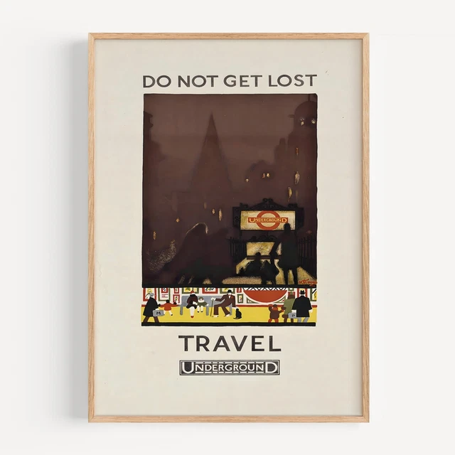 Kna Prints - 1 Pcs Poster 1925 Do Not Get Lost Travel Underground ...
