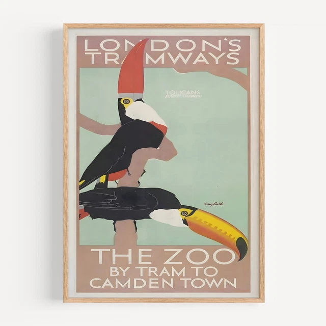 Kna Prints - 1 Pcs Poster 1929 London_S Tramways The Zoo By Tram To ...
