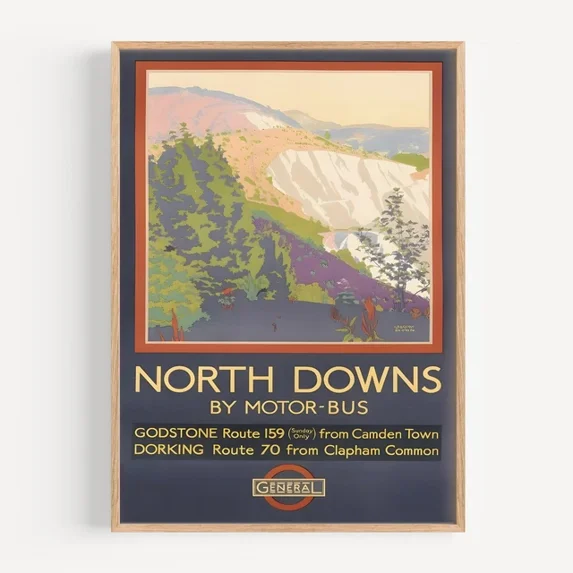 Kna Prints - 1 Pcs Poster 1929 North Downs By Motor Bus General Gregory ...