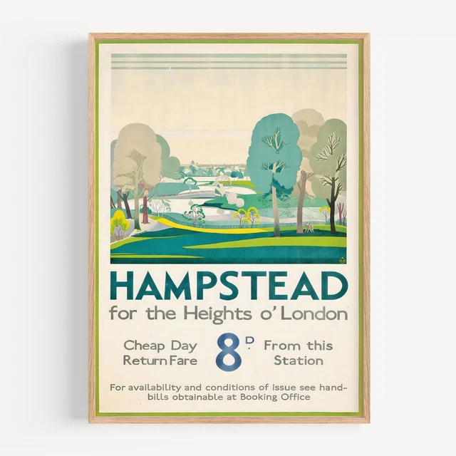 Kna Prints - 1 Pcs Poster 1930 Hampstead For The Heights O_ London ...