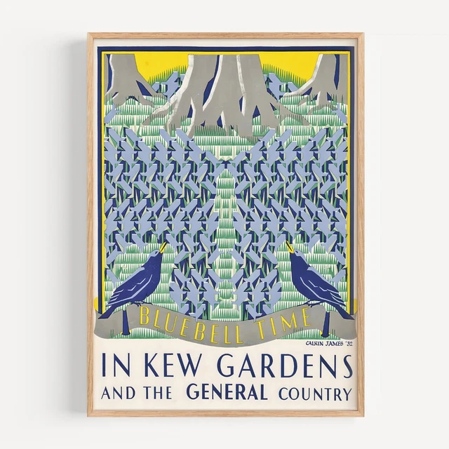 Kna Prints - 1 Pcs Poster 1932 Bluebell Time In Kew Gardens Margaret ...