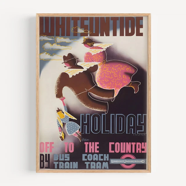 Kna Prints - 1 Pcs Poster 1933 Whitsuntide Holiday London Underground ...