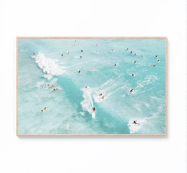 Kna Prints - 1 Pcs Poster Aerial Surfers Wall Art, Surfers Print ...