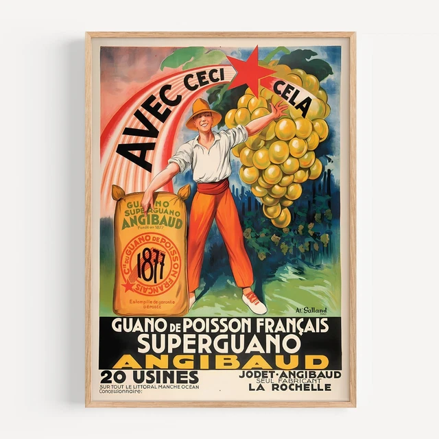 Kna Prints - 1 Pcs Poster Angibaud Superguano - 1930 Vintage Wall Art ...