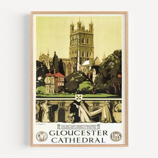 Kna Prints - 1 Pcs Poster Claude Henry Buckle Gloucester Cathedral Gwr ...