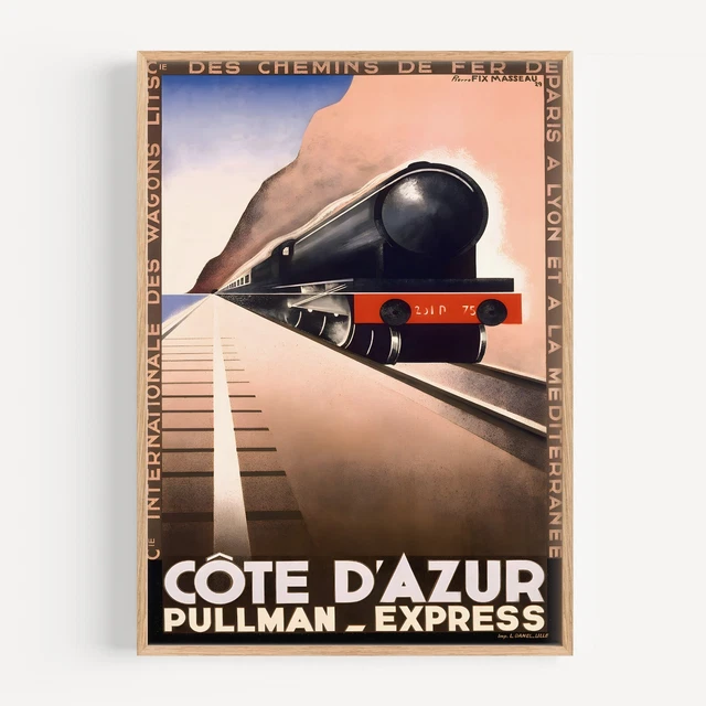 Kna Prints - 1 Pcs Poster Cote D_Azur Pullman Express 1929 Retro ...