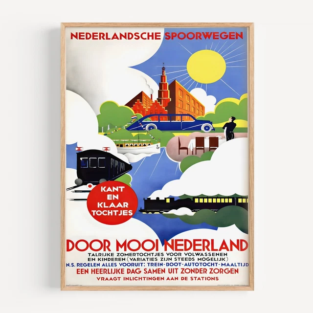 Kna Prints - 1 Pcs Poster Dutch Railways Ns Mooi Nederland Drost 1935 ...
