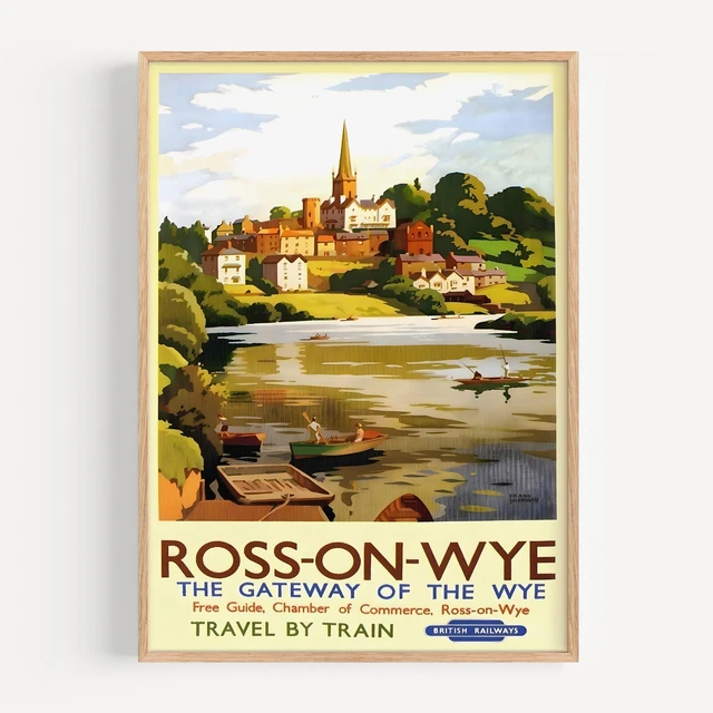 Kna Prints - 1 Pcs Poster Frank Sherwin Ross On Wye British Railways ...