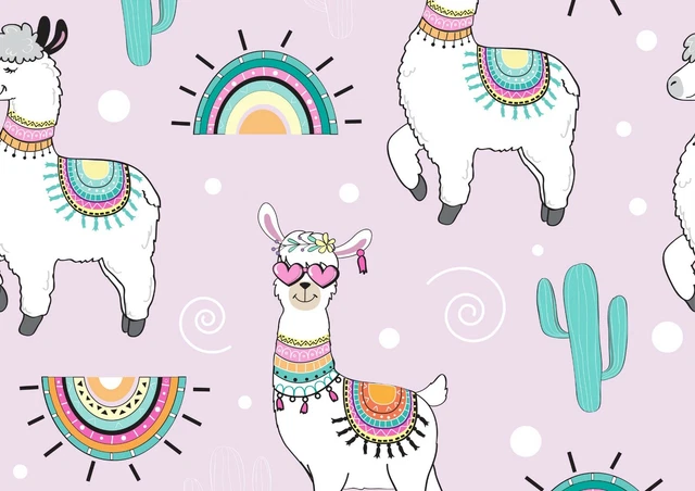 Kna Prints - 1 Pcs Poster Funny Llama Poster Print Cacti Cool Funky ...