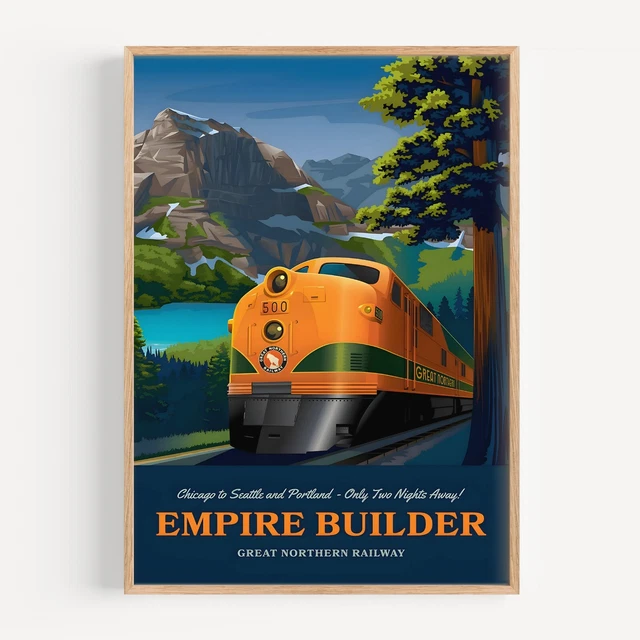 Kna Prints - 1 Pcs Poster Great Northern Railway Empire Builder 1946 ...