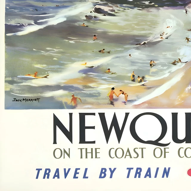 Kna Prints - 1 Pcs Poster Jack Merriott Newquay British Railways 3_Crop ...
