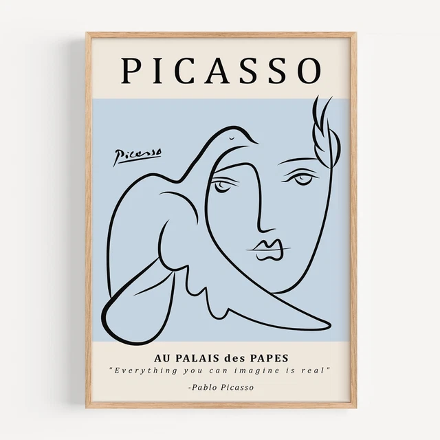 Kna Prints - 1 Pcs Poster Pablo Picasso Exhibition Retro Vintage Wall ...