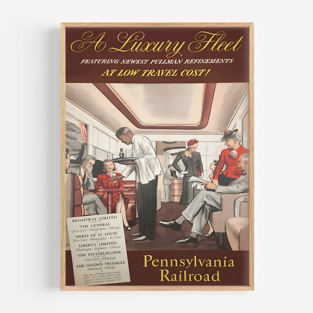 Kna Prints - 1 Pcs Poster Pennsylvania Railroad Luxury Fleet Pullman ...