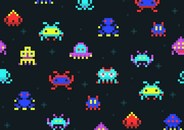 Kna Prints - 1 Pcs Poster Retro Space Game Poster Aliens Arcade Gamer ...