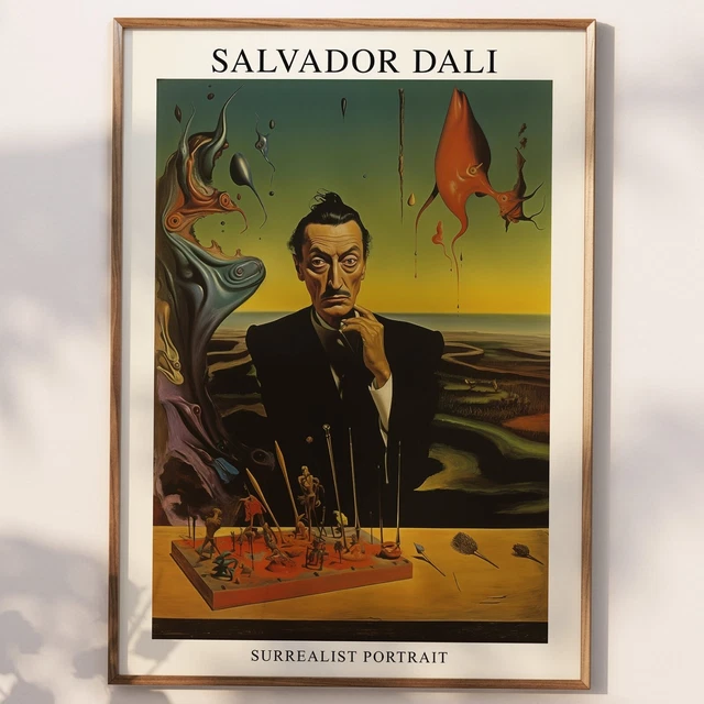 Kna Prints - 1 Pcs Poster Salvador Dali Portrait, Dali Wall Art ...