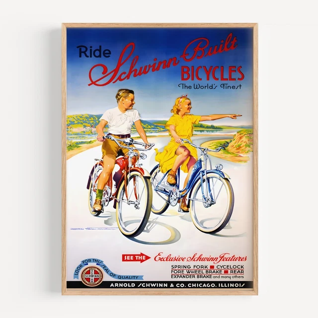 Kna Prints - 1 Pcs Poster Schwinn Ride Schwinn Built Bicycles Bicycle ...