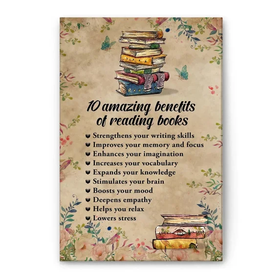 Kna Prints - 10 Amazing Benefits Of Reading Books Inspirational Gifts ...