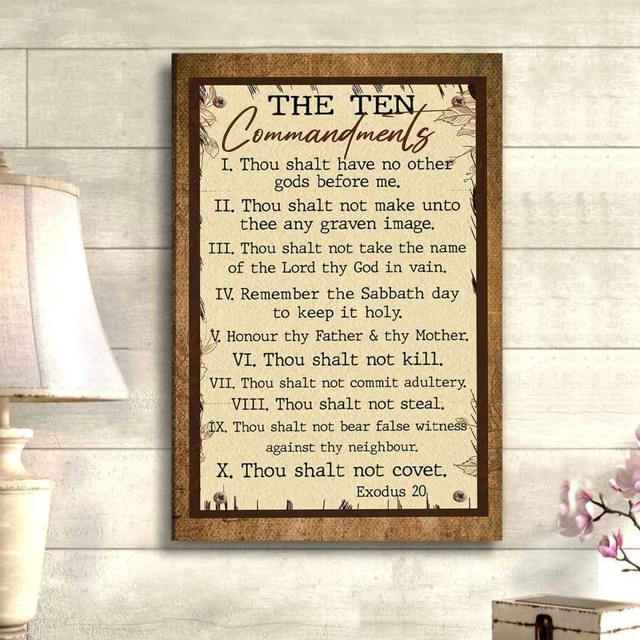 Kna Prints - 10 Commandments Wall Art - Christian Wall Art Wall Art ...