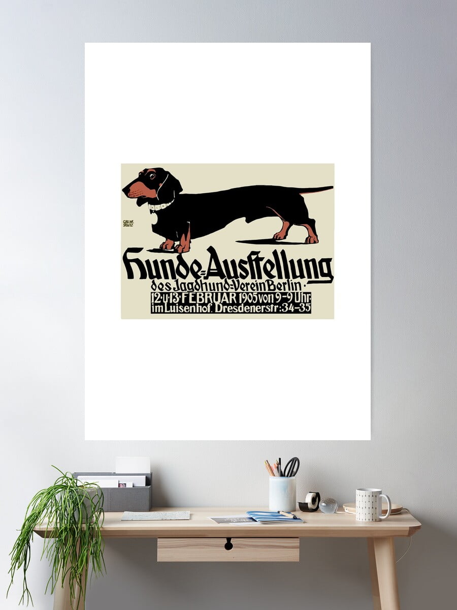 Kna Prints - 1905 German Dog Show Dachshund Poster Poster, UNFRAMED ...