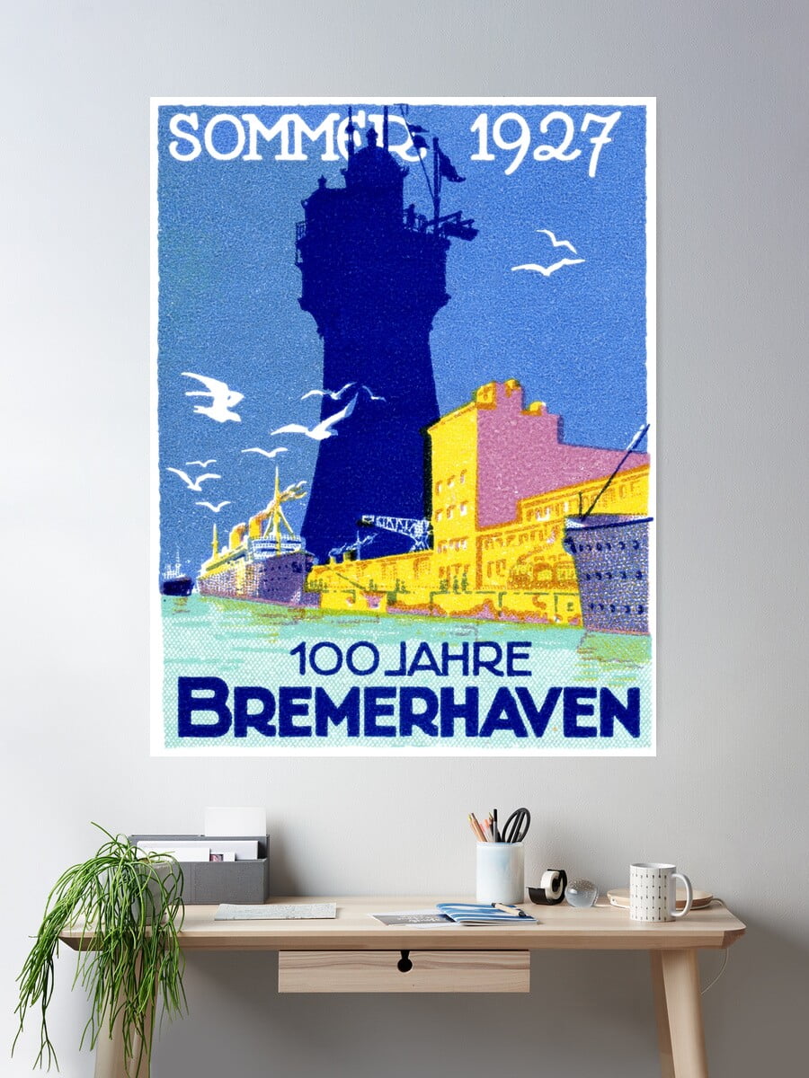 Kna Prints - 1927 Bremerhaven Germany Poster, UNFRAMED-12x18 - Walmart.com