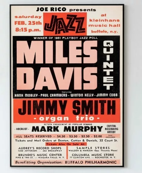 Kna Prints - 1960S Jazz Club Poster Buffalo, New York Vintage 60S Jazz ...