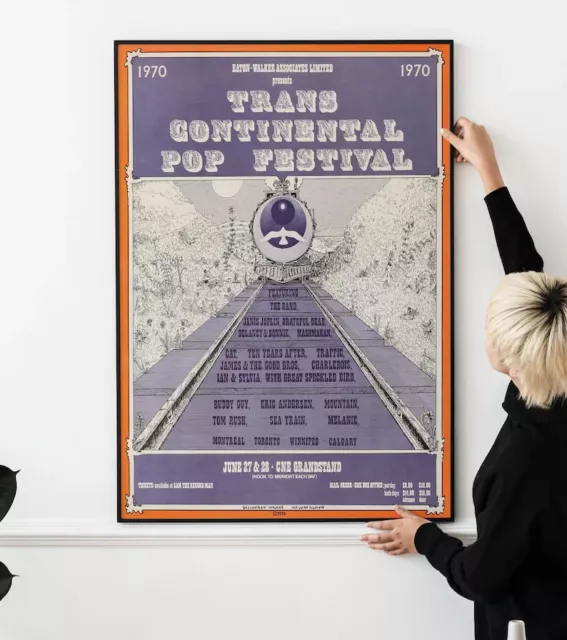 Kna Prints - 1970S Classic Rock Festival Poster - Retro Concert Art & Pop Festival Memorabili ...