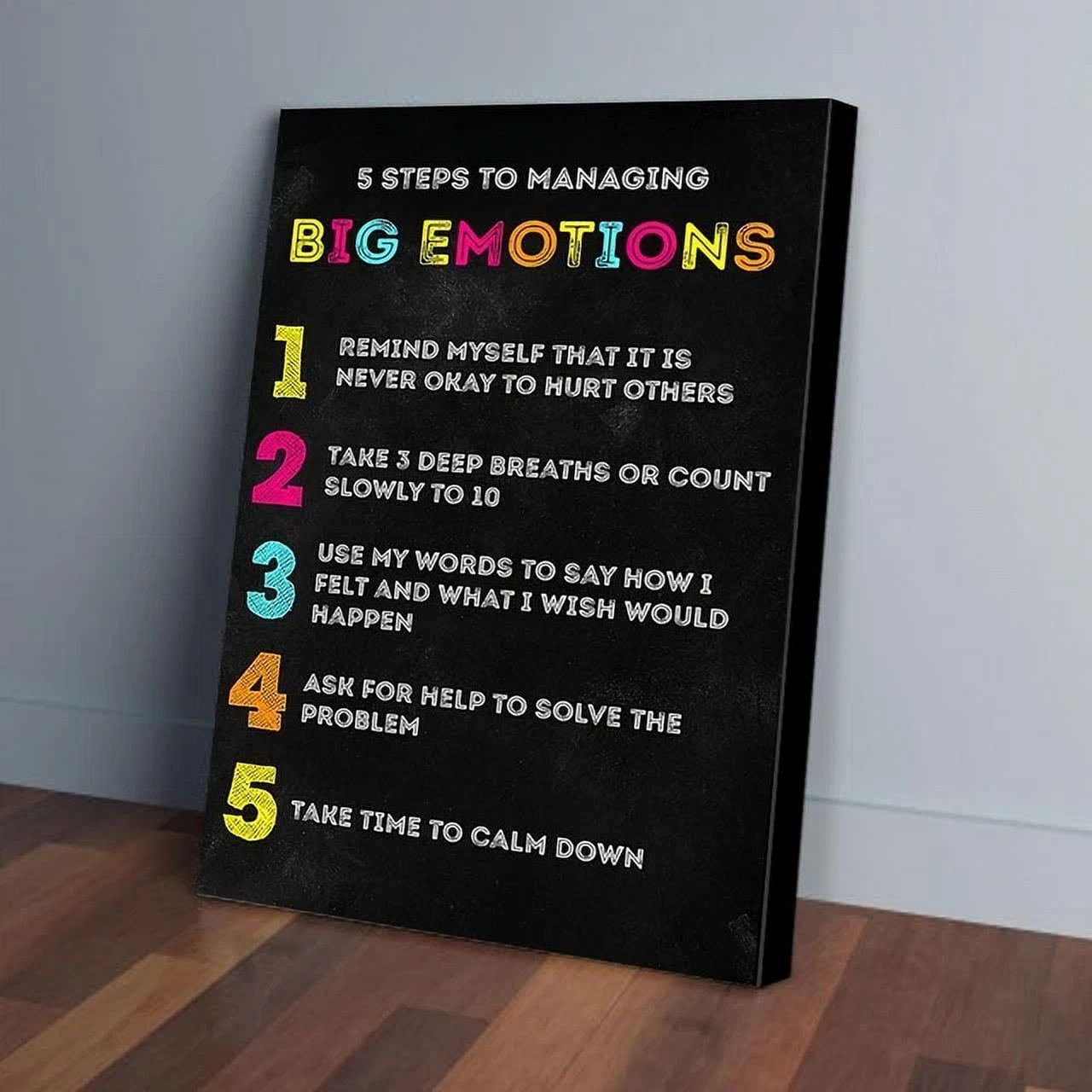 Kna Prints - 5 Things To Managing Big Emotions Social Worker Poster ...