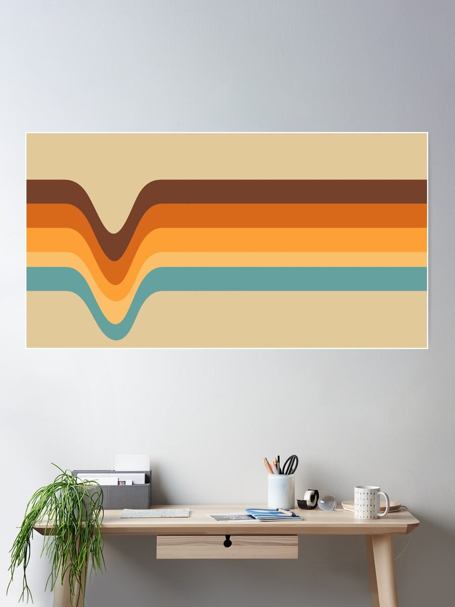 Kna Prints - 70S 70Ã‚Â‚¬Â„¢S Stripes Brown Orange Yellow Cream Beige ...