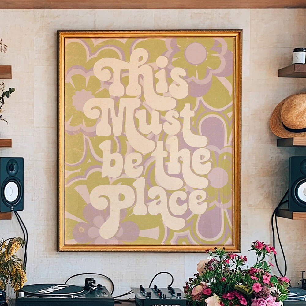 Kna Prints - 70S Decor, This Must Be The Place Print, Retro 70S Wall ...