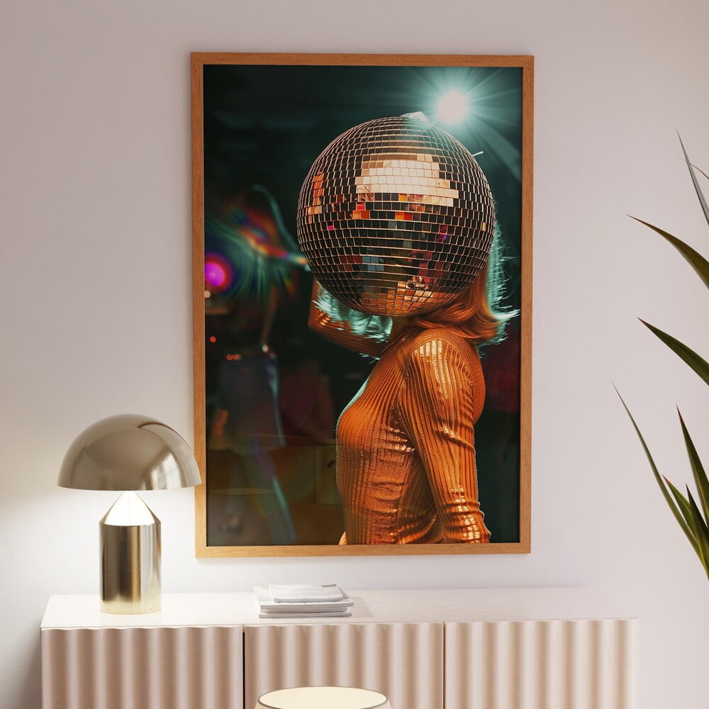 Kna Prints - 70S Poster, Disco 70S Party Wall Art, Disco Ball Funky ...