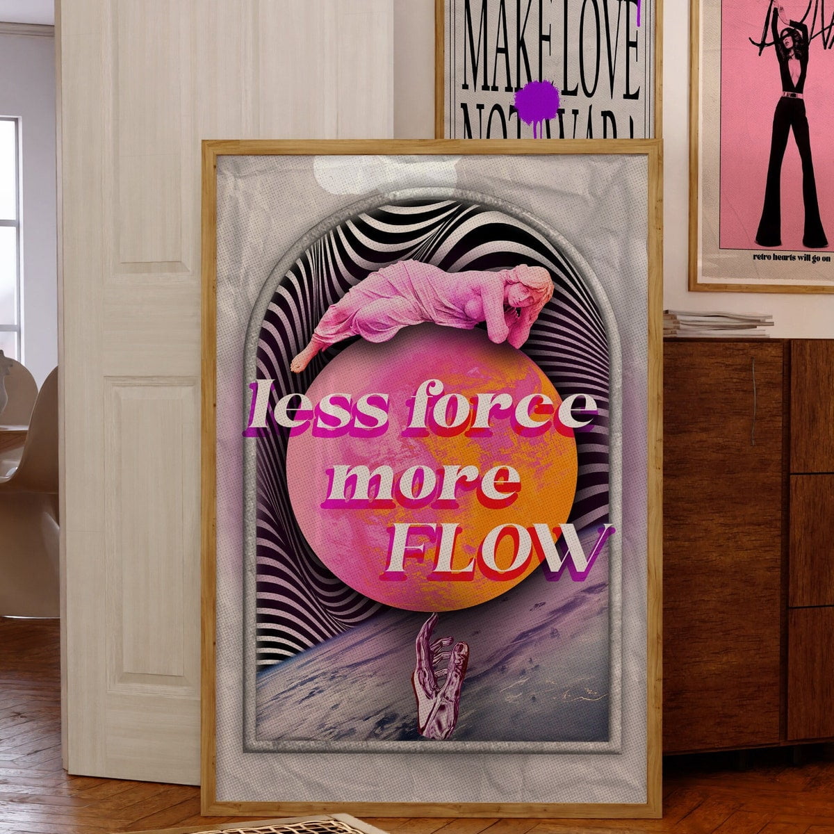 Kna Prints - 70S Retro Wall Art Print, Psychedelic Poster, Vintage Wall Hanging, Spiritual Print ...