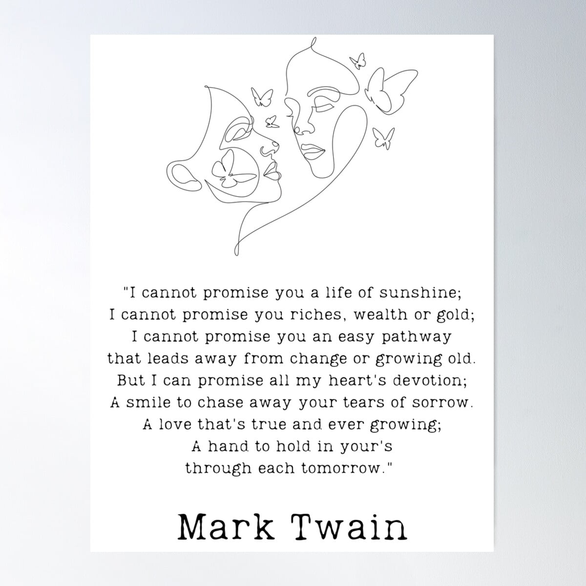 Kna Prints - A Life Of Sunshine - Mark Twain Poster , UNFRAMED-8x12 ...