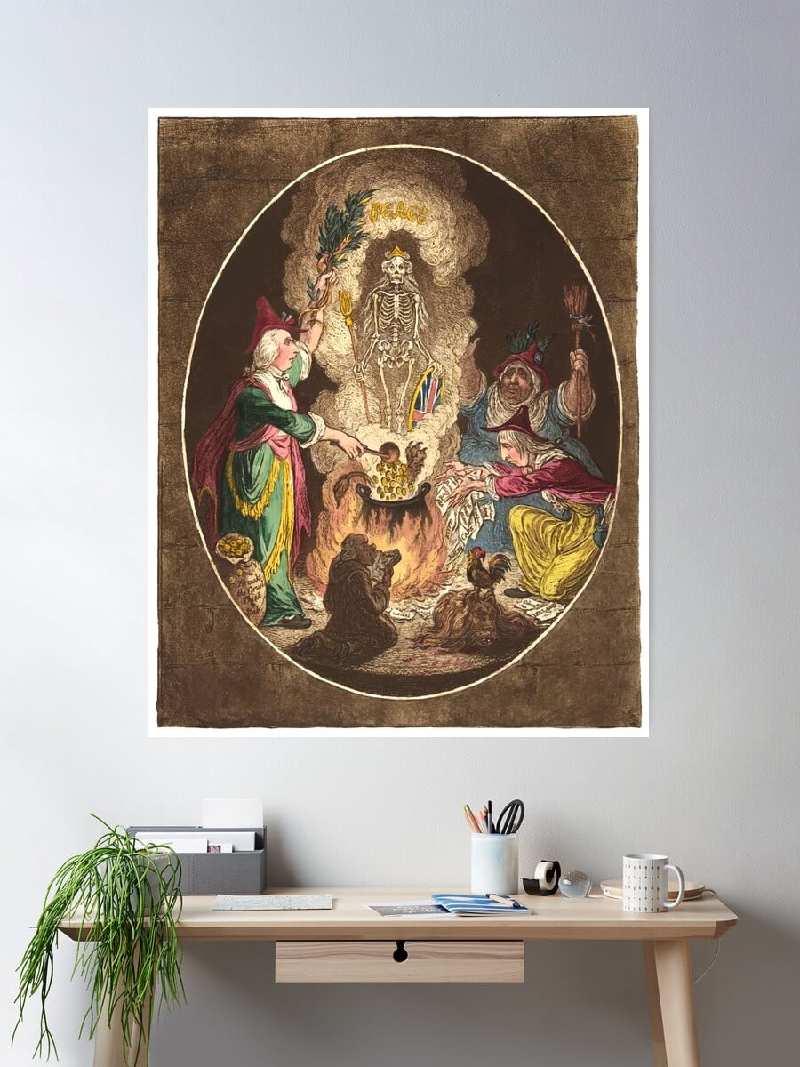 Kna Prints - A Phantasmagoria Scene Conjuring Up An Armed Skeleton ...