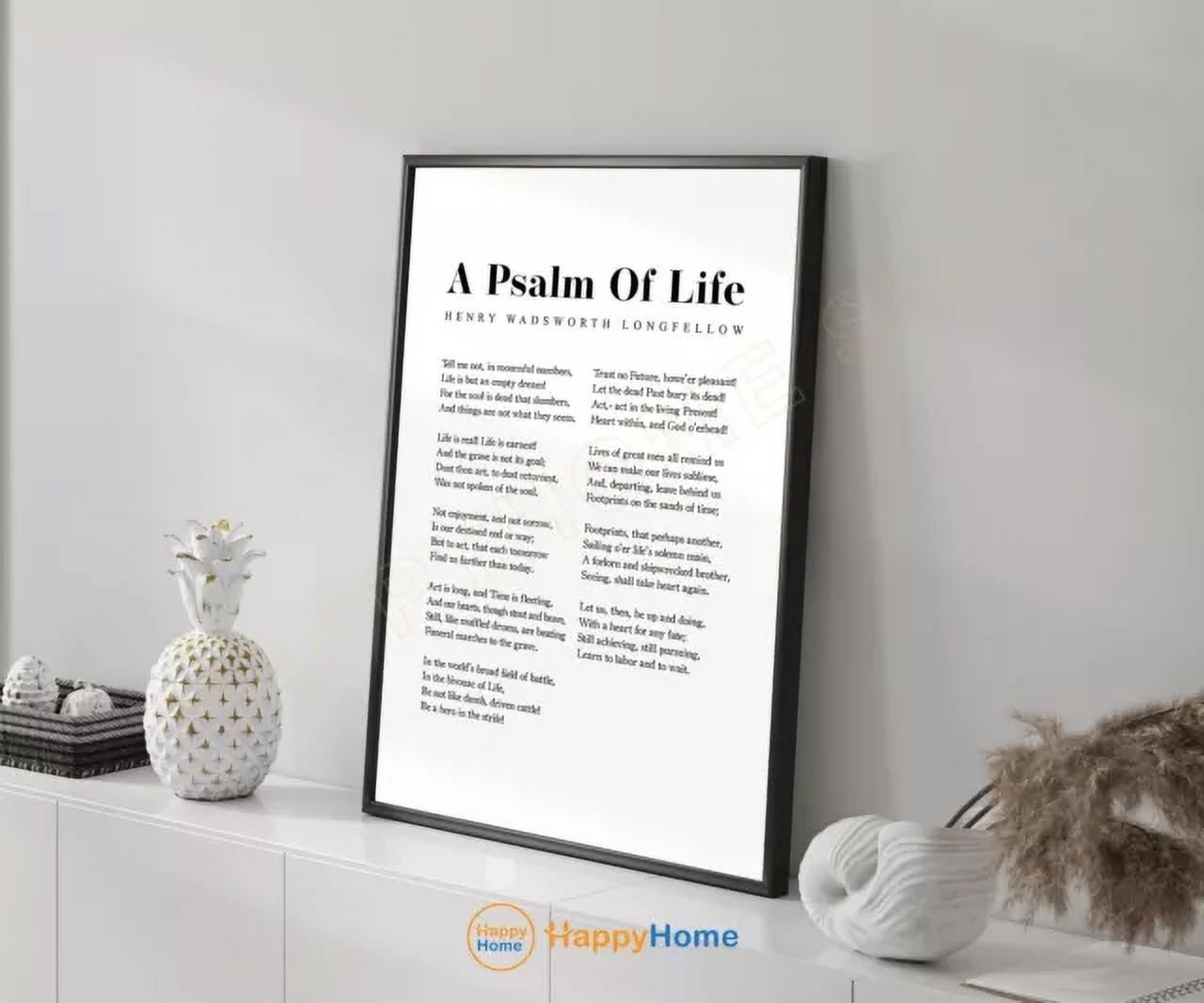 Kna Prints - A Psalm Of Life Wall Art Henry Wadsworth Longfellow Poem ...