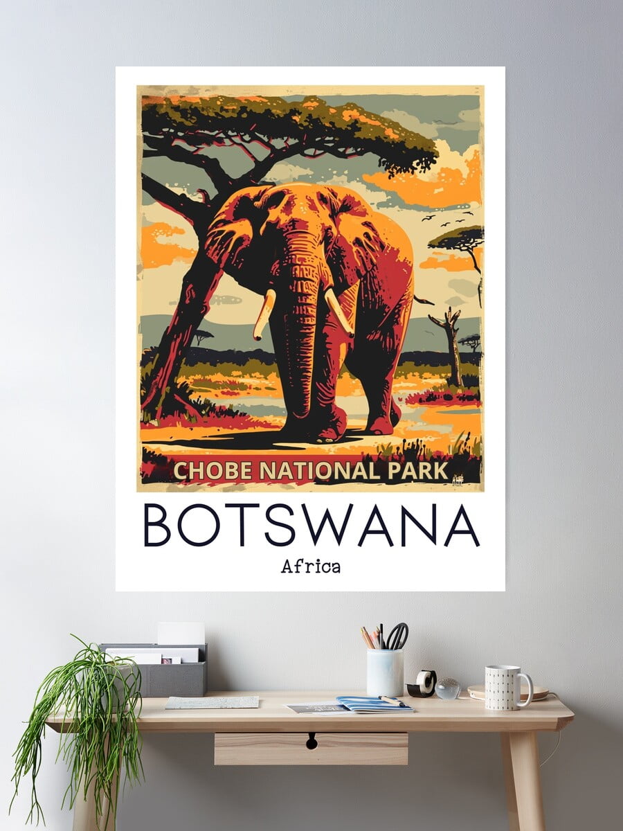 Kna Prints - A Vintage Travel Illustration Of Chobe National Park ...