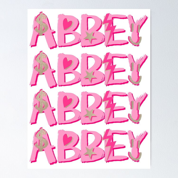 Kna Prints - Abbey Name Poster, UNFRAMED-8x12 - Walmart.com