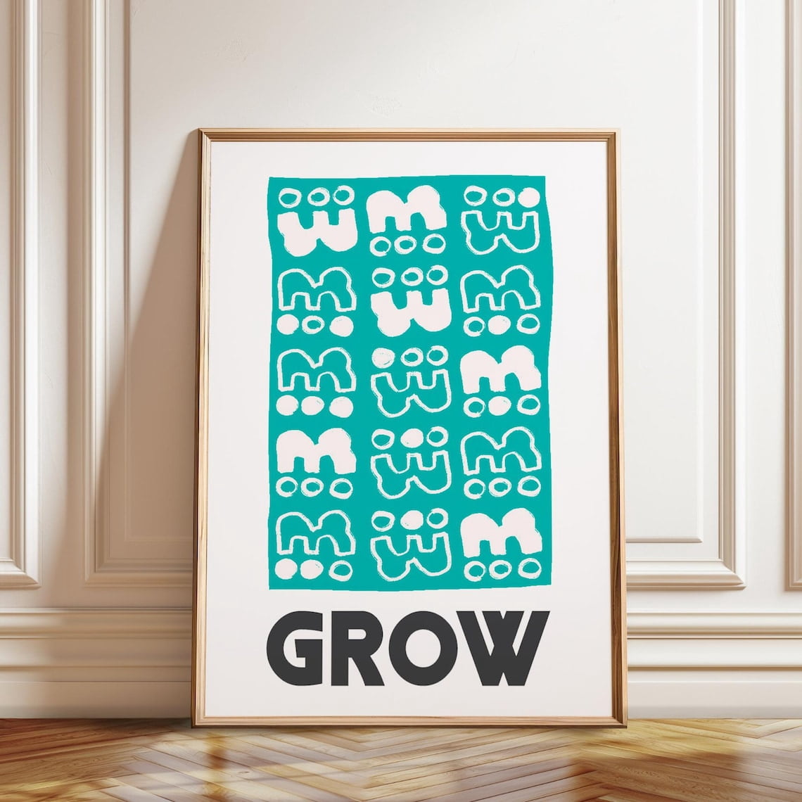 Kna Prints - Abstract Growth Motivational Poster - Light Blue Modern ...
